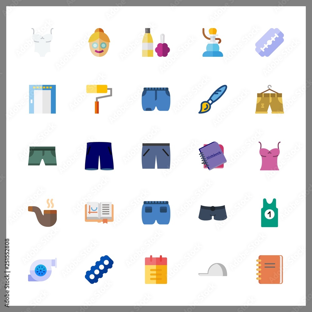 25 clean icon. Vector illustration clean set. paint roller and pipe ...