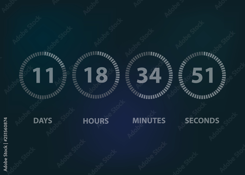 Countdown timer clock background Stock Vector | Adobe Stock