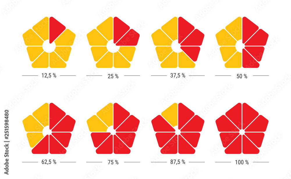 pentagonal percent. pentagonal percent infographic Stock Vector | Adobe ...