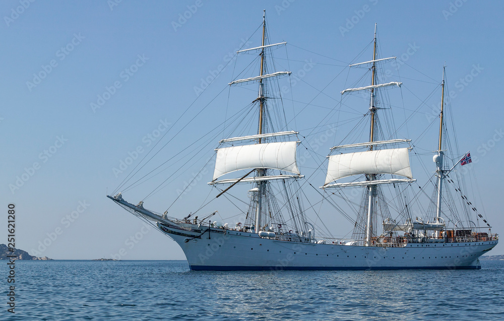 norwegian three mast drill ship Stock Photo | Adobe Stock