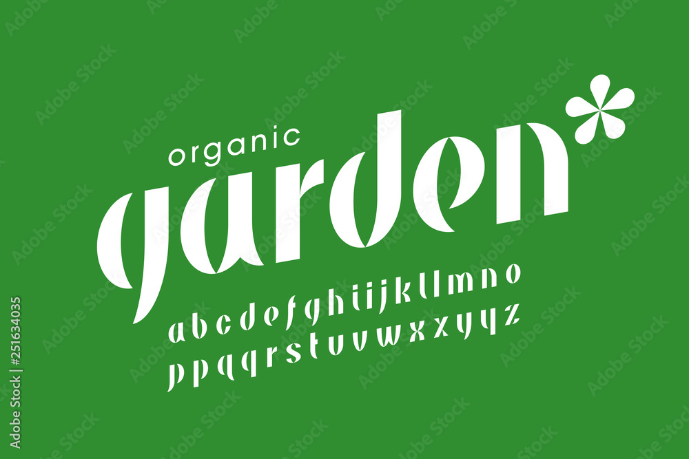 Organic nature style font design, alphabet letters Stock Vector | Adobe ...