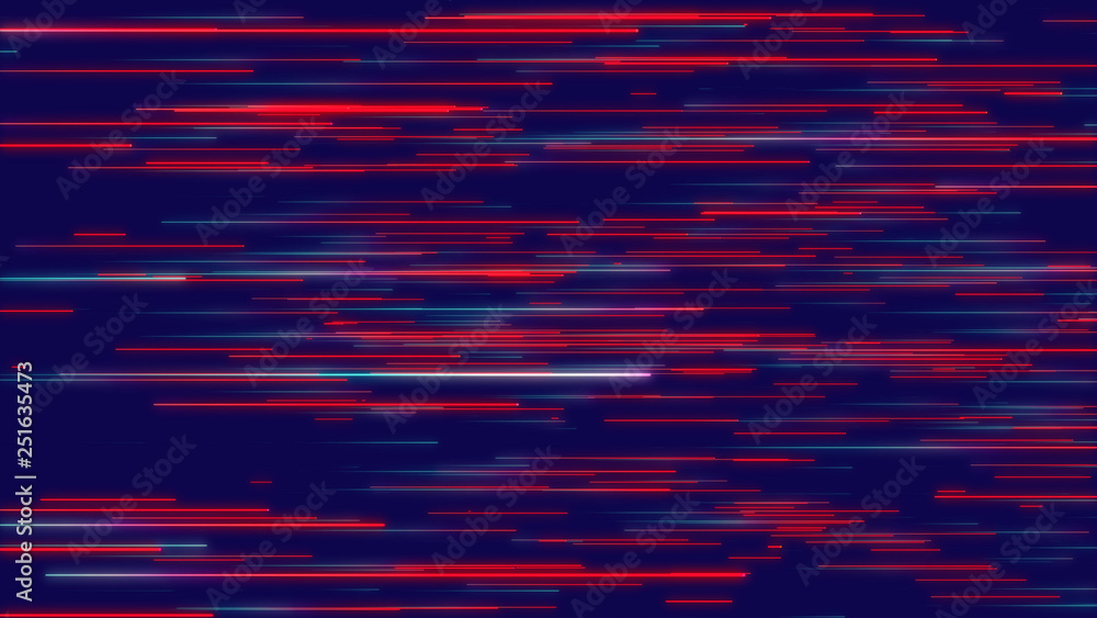 Red & blue abstract radial lines geometric background. Data flow ...