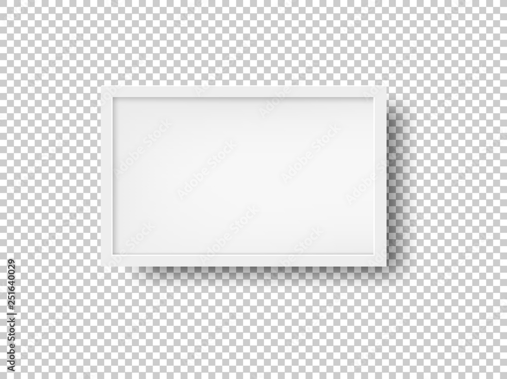 White picture frame vector illustration Stock Vector | Adobe Stock