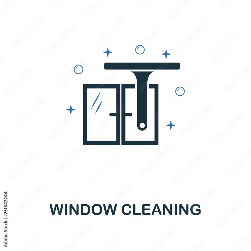 Window Cleaning icon. Creative two colors design from cleaning icons ...