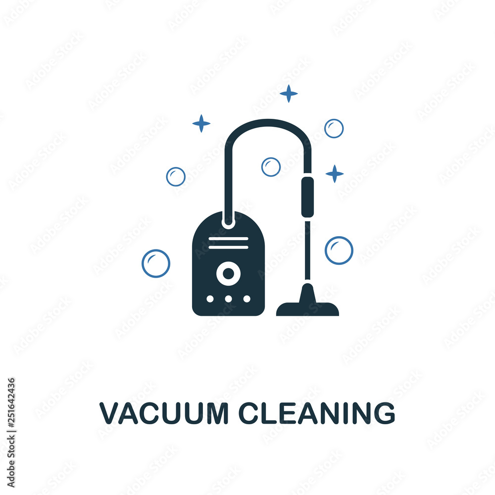 Vacuum Cleaning icon. Creative two colors design from cleaning icons ...