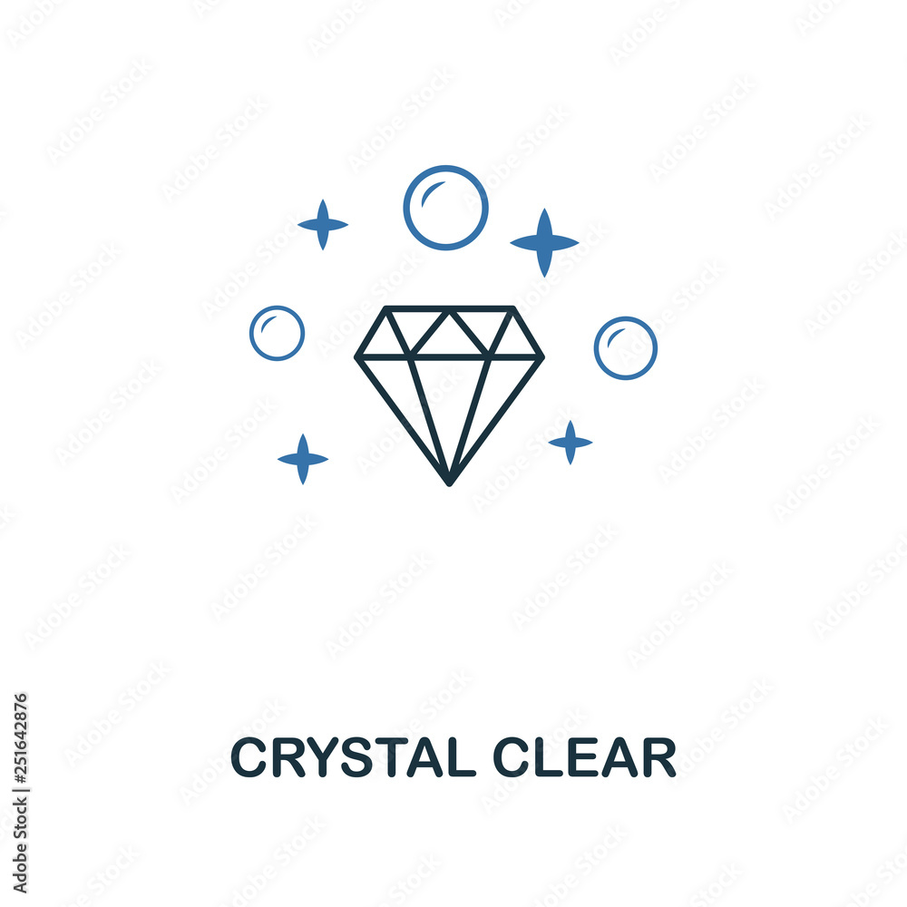Crystal Clear icon. Creative two colors design from cleaning icons ...