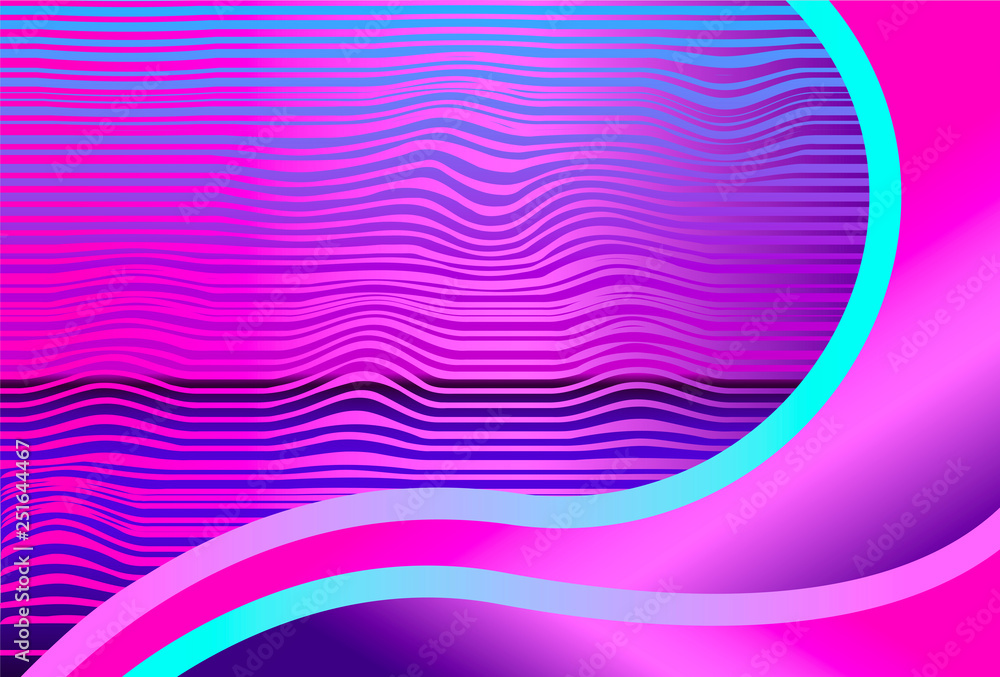 Liquid wave Synthwave gradient in trend style. Retrowave background ...