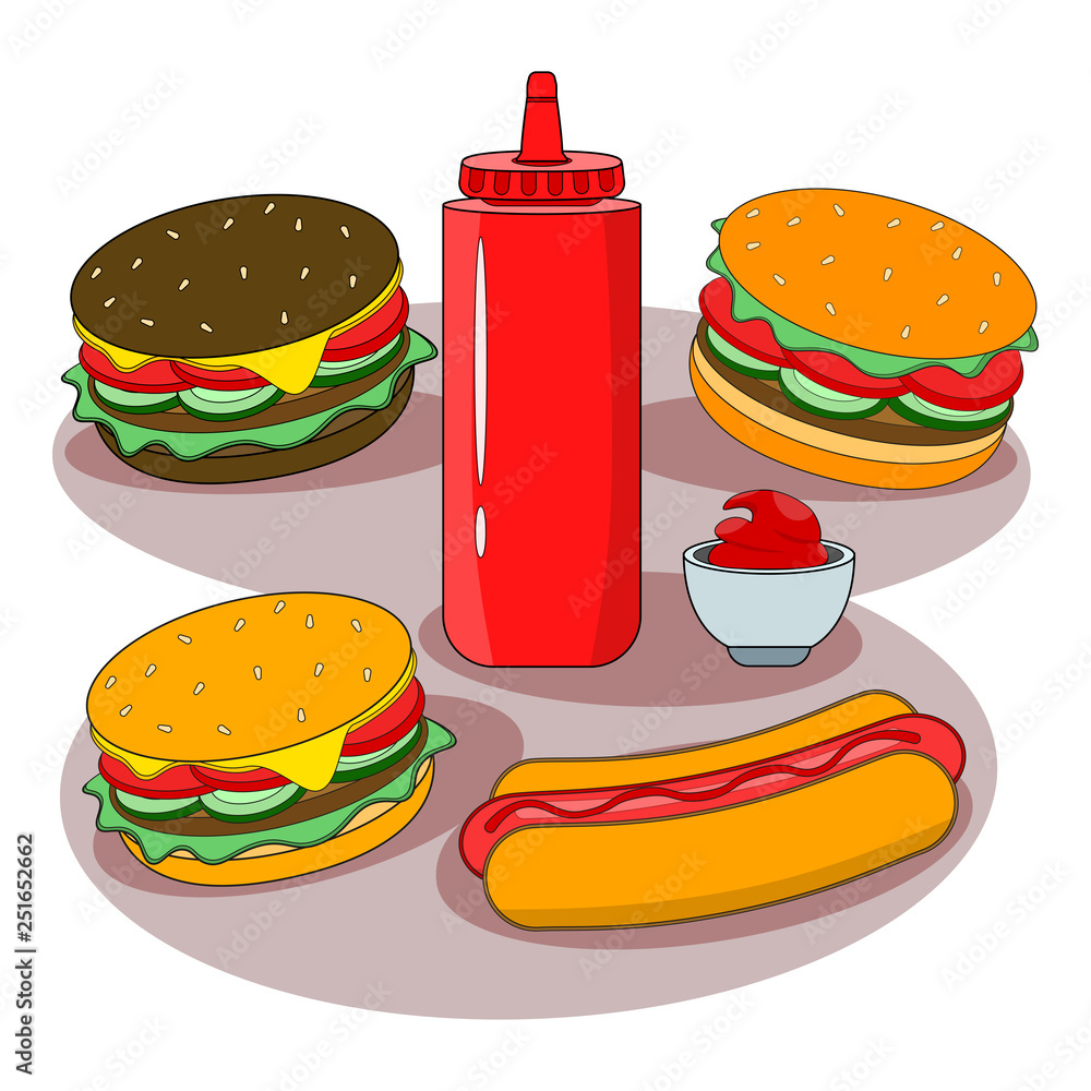 Hot Dogs And Hamburgers Clip Art