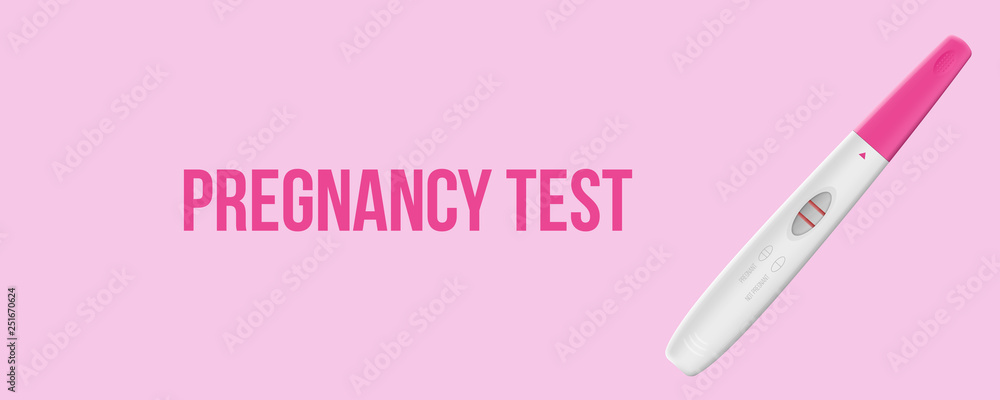 Creative vector illustration of positive, negative 2 lines pregnancy ...
