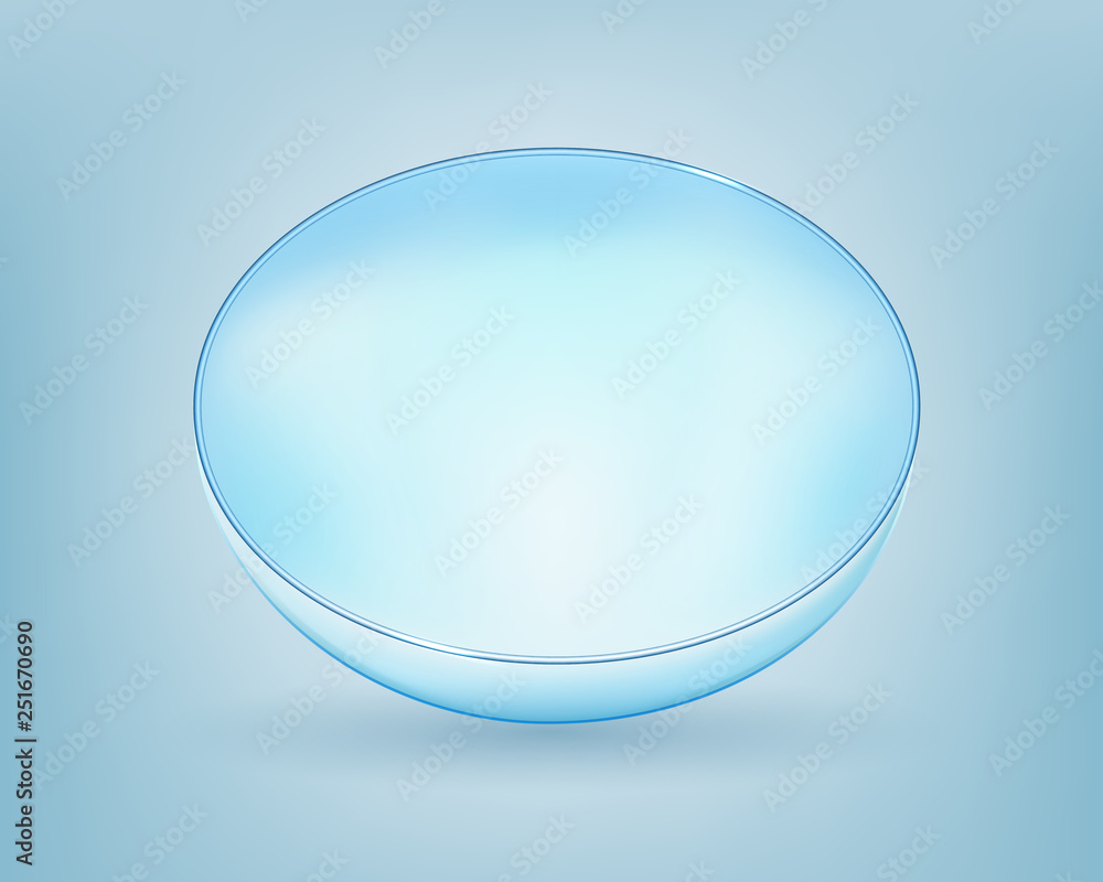 Creative vector illustration of realistic glass eye contacts lenses ...