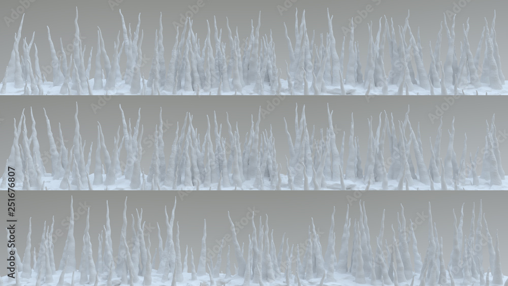 Ice Spikes. Icicle. 3D rendering. Stock Illustration | Adobe Stock