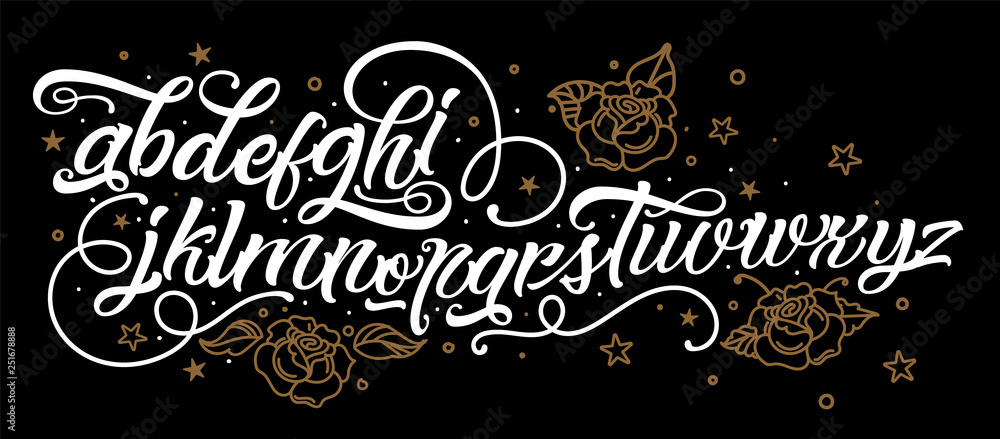 Vector Alphabet. Exclusive Custom Letters. Lettering and Custom ...