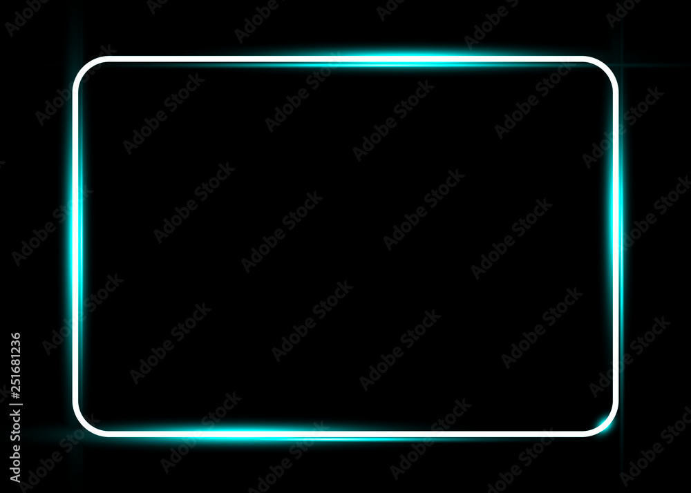 White shiny glowing vintage frame with shadows isolated or black ...