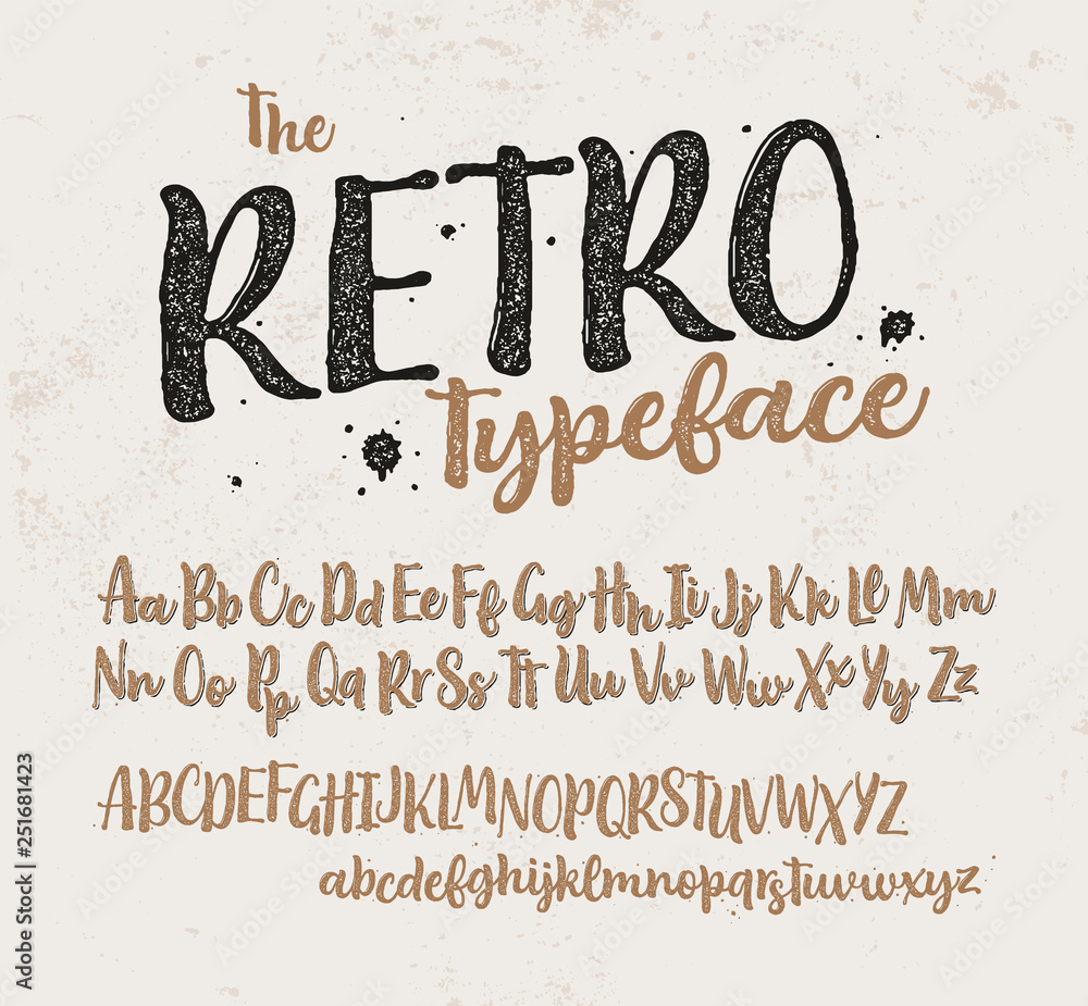 Vector Alphabet. Exclusive Custom Letters. Lettering and Custom ...