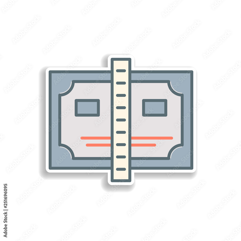 promissory note sticker icon. Element of color banking icon. Premium ...