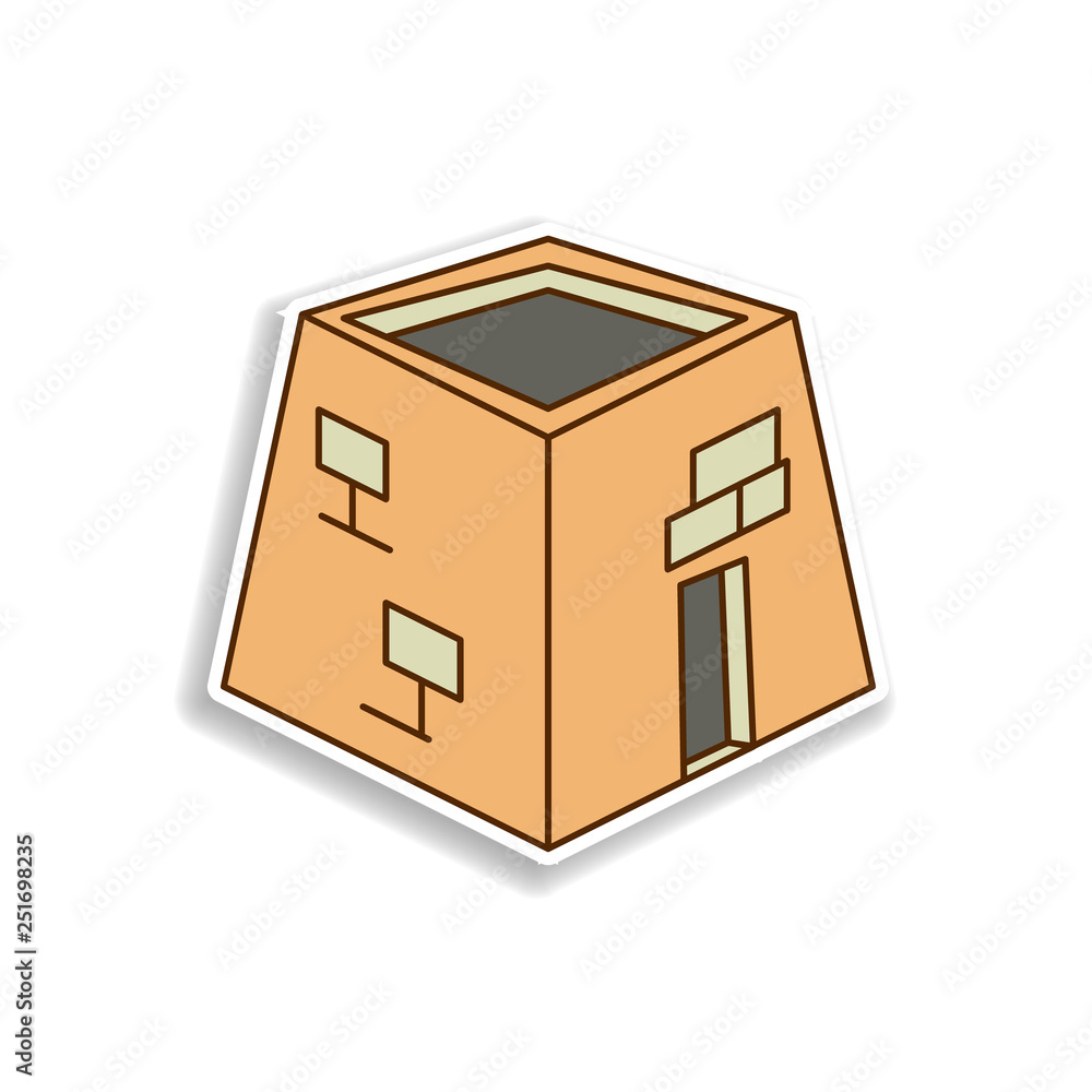 Kaaba sticker icon. Element of color Arabic culture icon. Premium ...