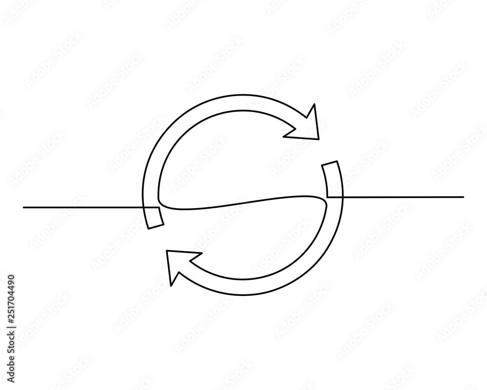 continuous line drawing of arrows. Arrows vector collection Stock ...