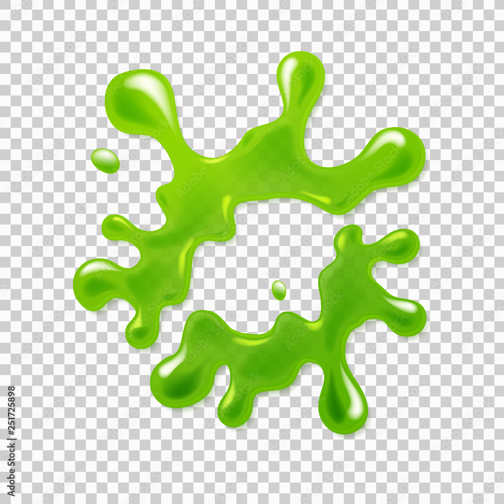 Realistic green slime. Illustration isolated on transparent background ...
