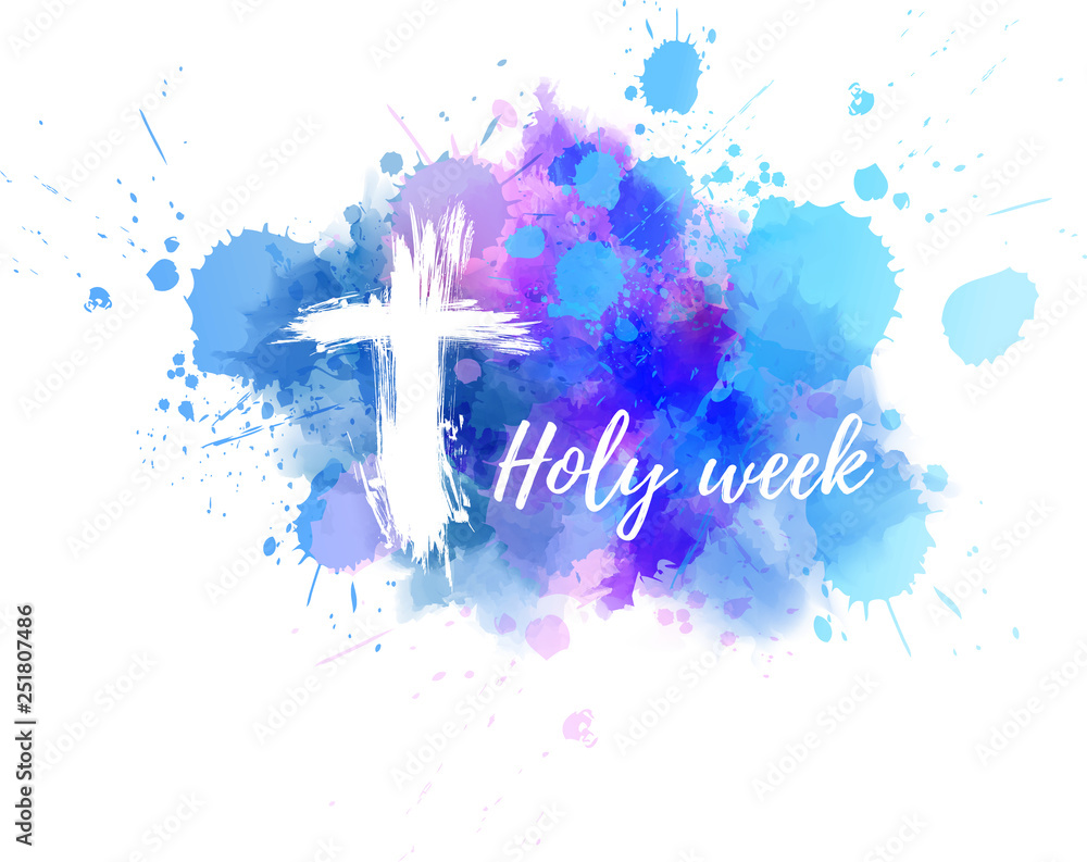 Holy week with cross background Stock Vector | Adobe Stock