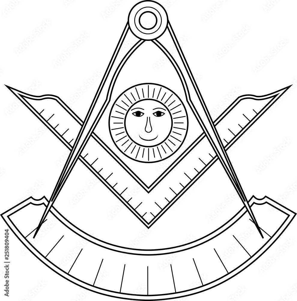 Masonic symbol of Past Master for Blue Lodge Freemasonry Stock ...
