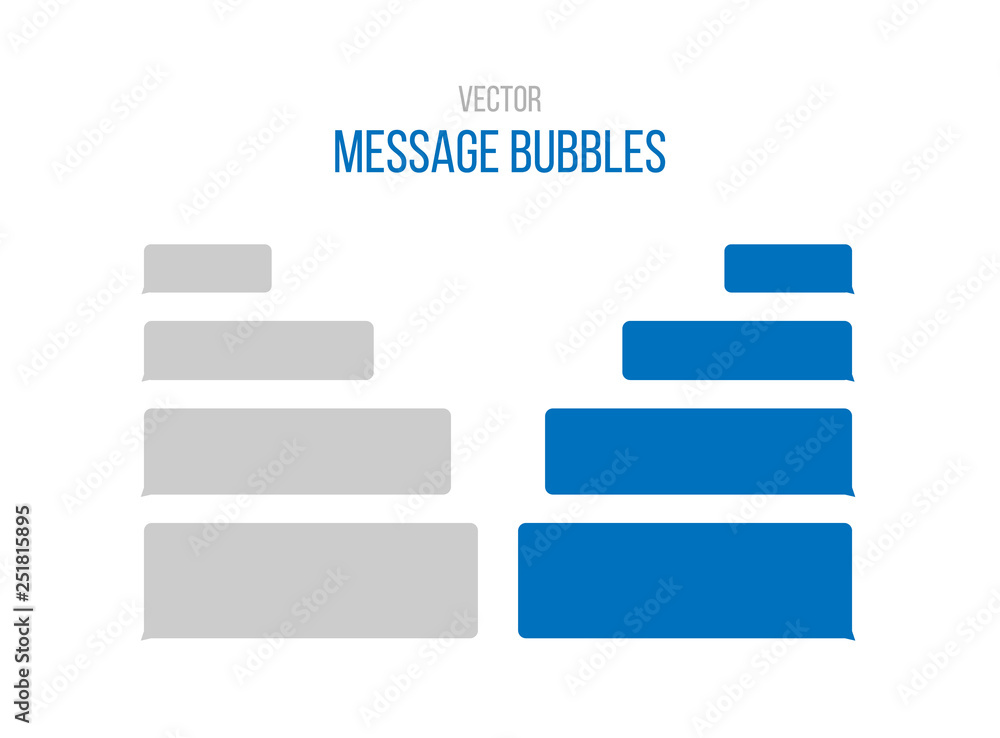 Message bubbles vector icons for chat. Vector message bubbles design ...
