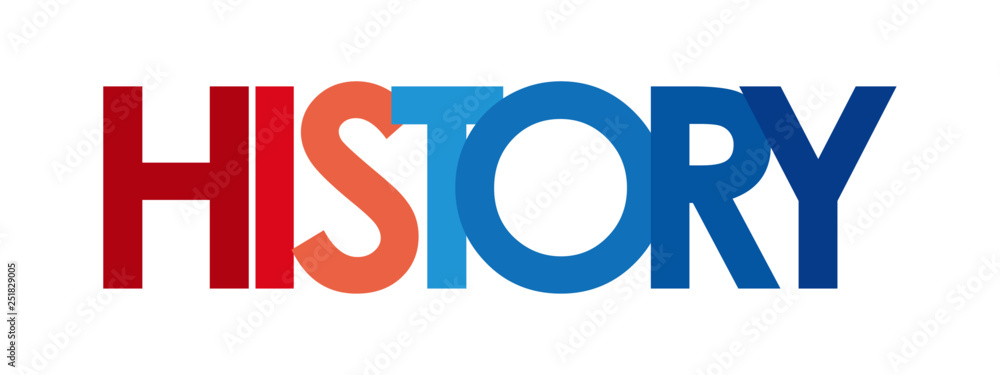 history text in white background Stock Vector | Adobe Stock