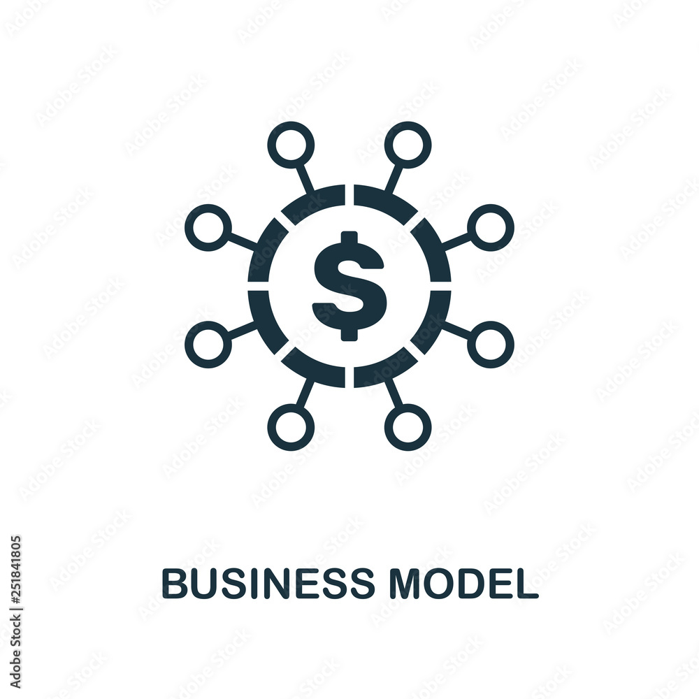 Business Model icon. Creative element design from fintech technology ...