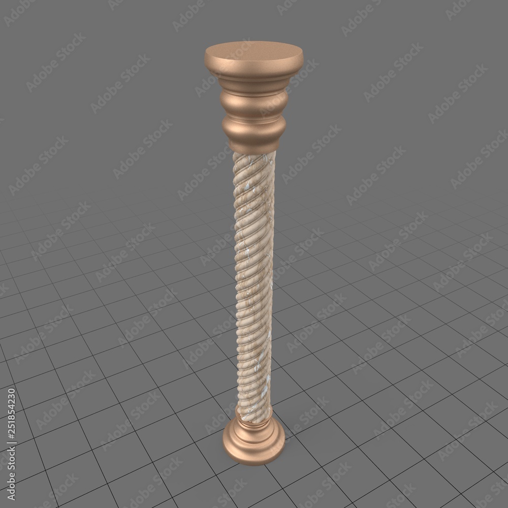 Carousel twisted column Stock 3D 에셋 | Adobe Stock