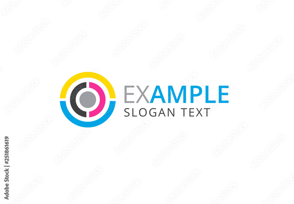 Multicolored Target Logo Layout Stock Template | Adobe Stock