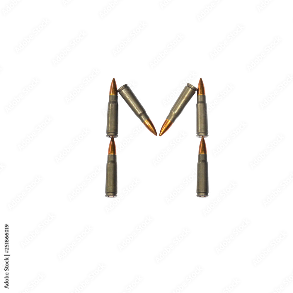 English font composed of bullets. Alphabet collection isolated on white ...