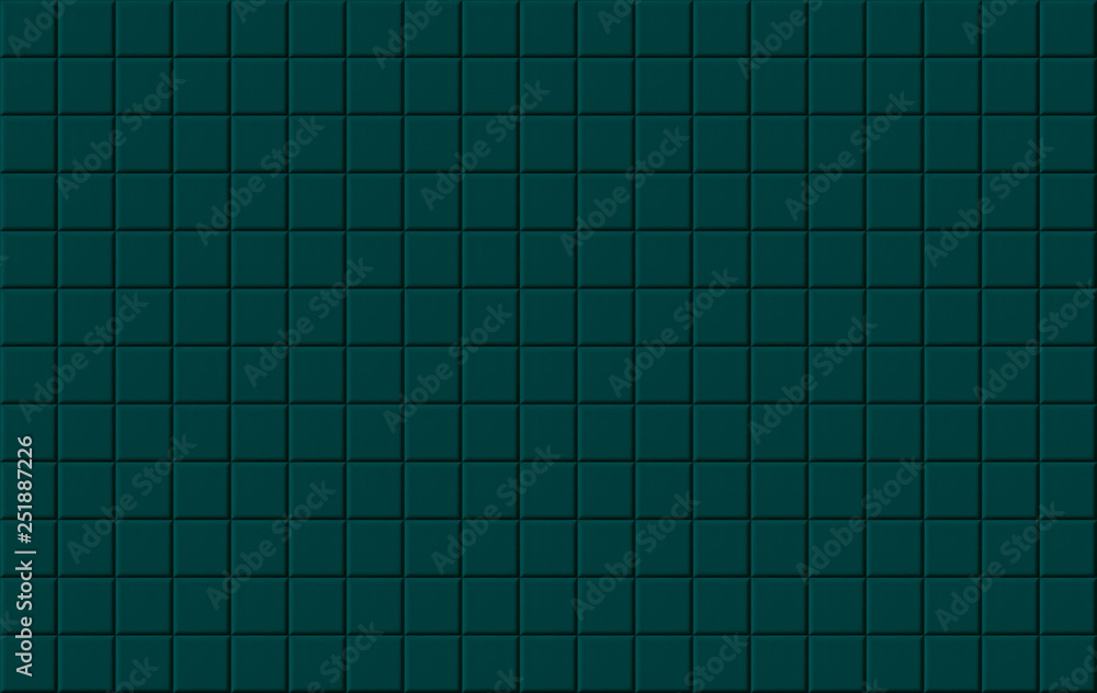 Beau green square mosaic tiles with cracks on surface. Green tiles ...