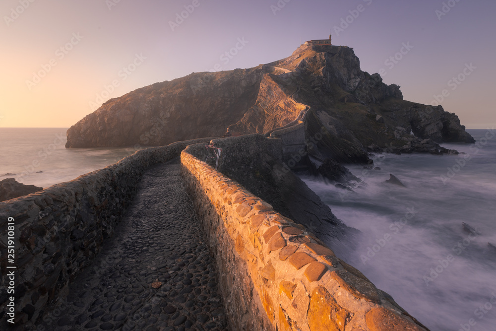 The most famous spot of the basque coast, Gaztelugatxe at Bizkaia ...