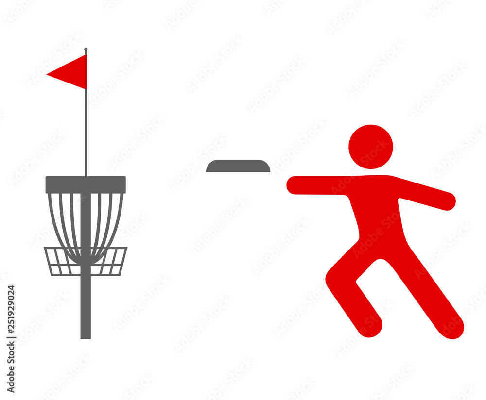 Disc golf sport symbol Stock Vector | Adobe Stock
