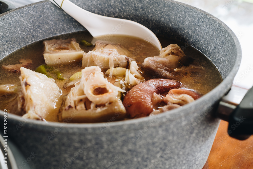 Pork in sour broth or pork in tamarind soup or known as Sinigang na ...