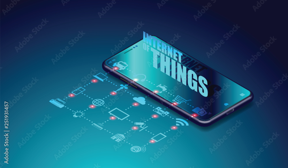 IOT internet of things on smartphone applications, smartthings ...