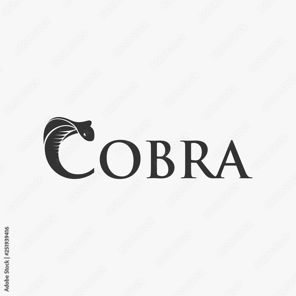 Cobra logo type design Stock Vector | Adobe Stock