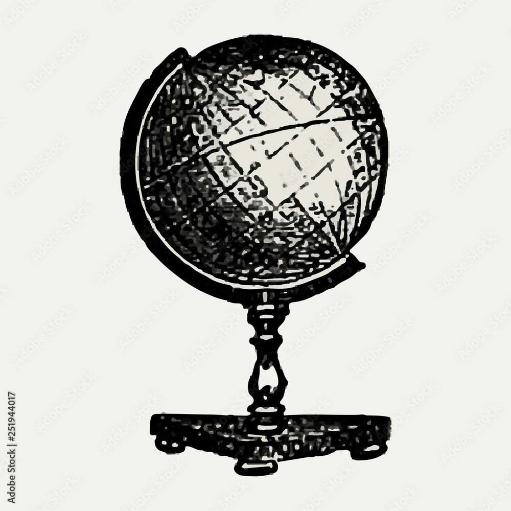 Antique Globe Drawing