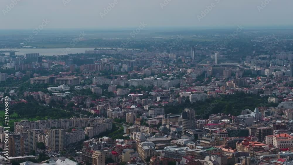 Aerial Romania Bucharest June 2018 Sunny Day 90mm Zoom 4K Inspire 2 ...