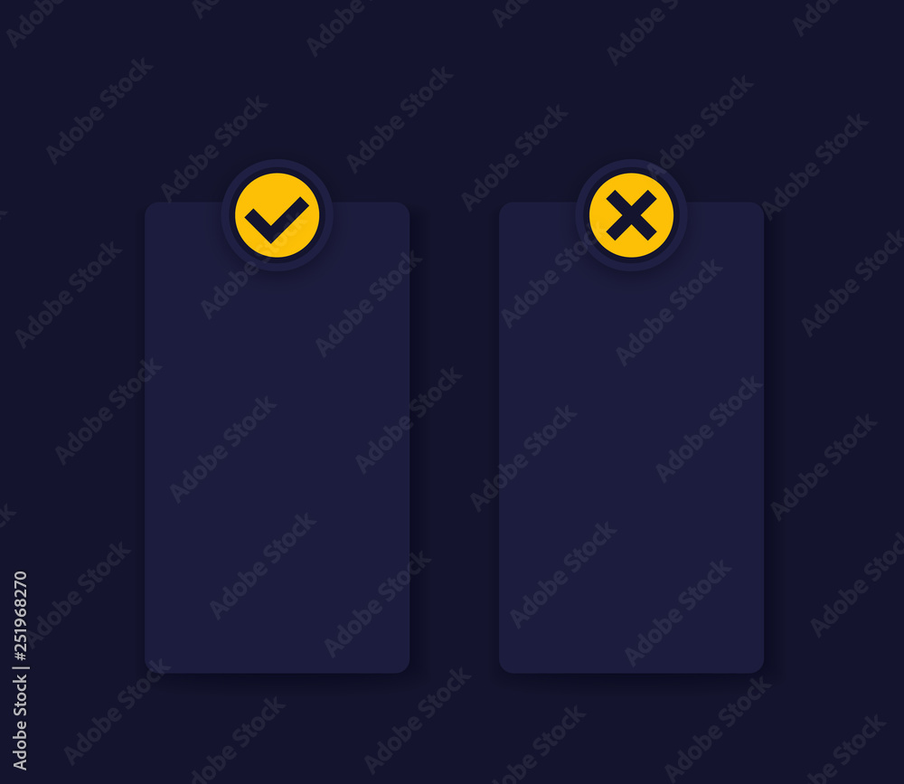 positive and negative list, vector Stock Vector | Adobe Stock