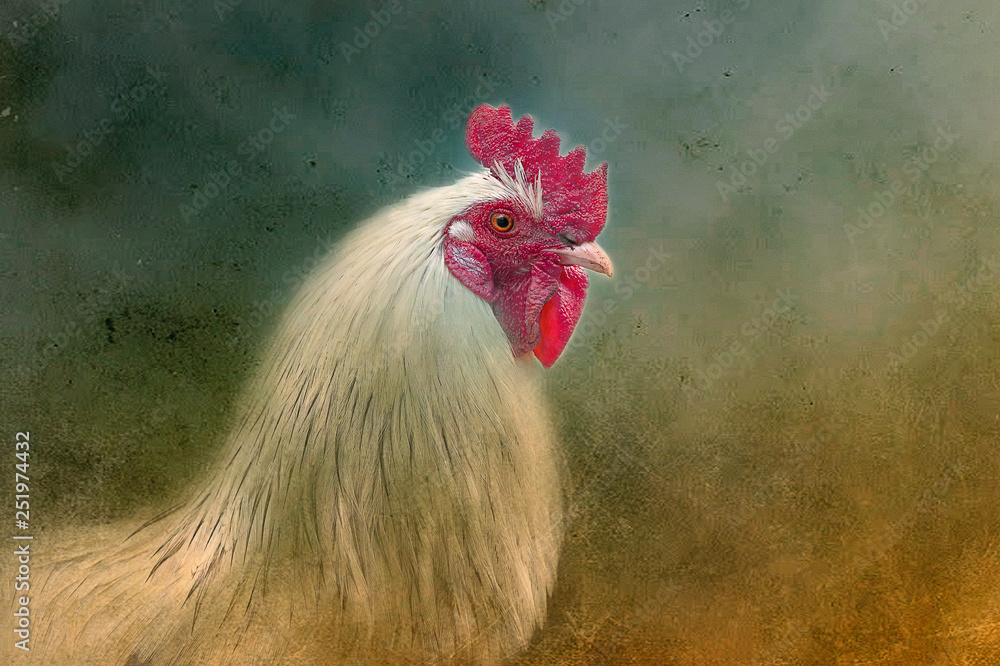 Huhn in digitaler ART Stock Illustration | Adobe Stock
