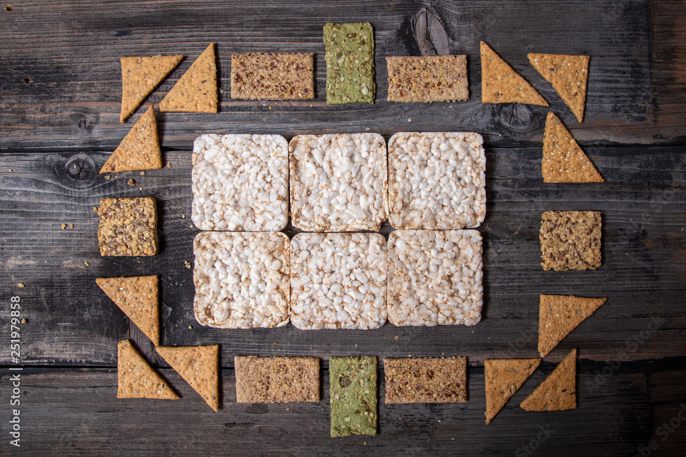 Composition of Integral crackers with healthy seeds: linseeds, chia ...