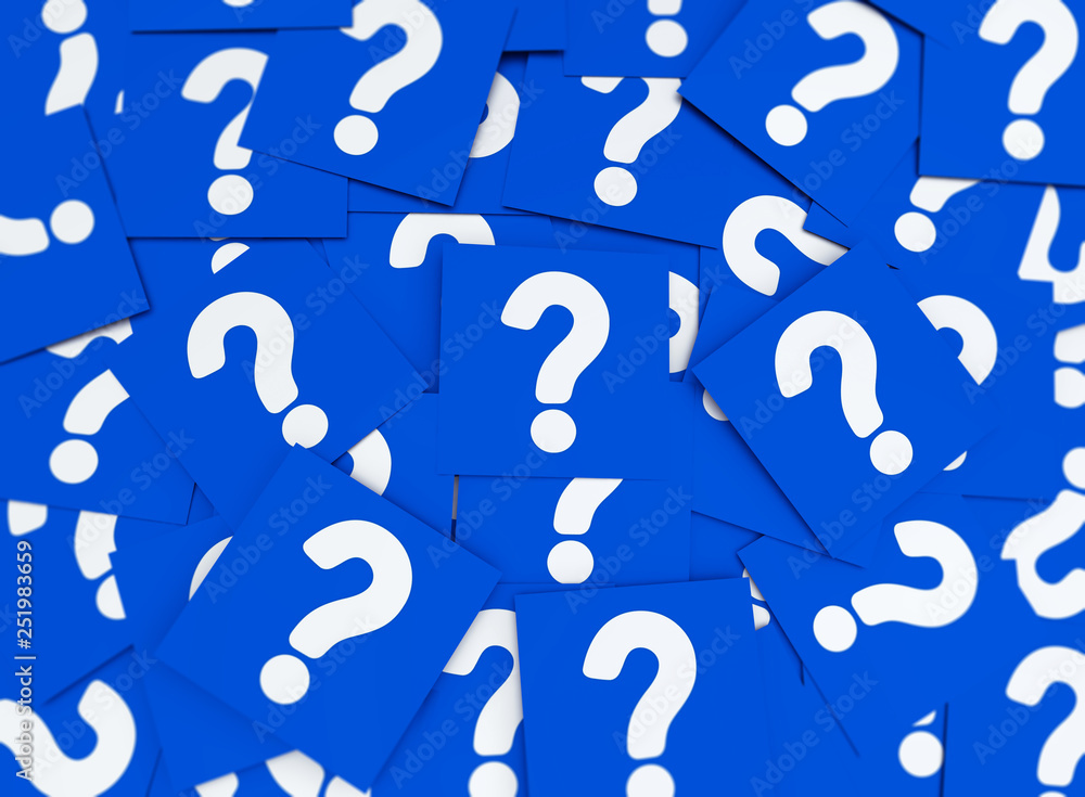 Question Mark - Background texture of printed question marks on white ...