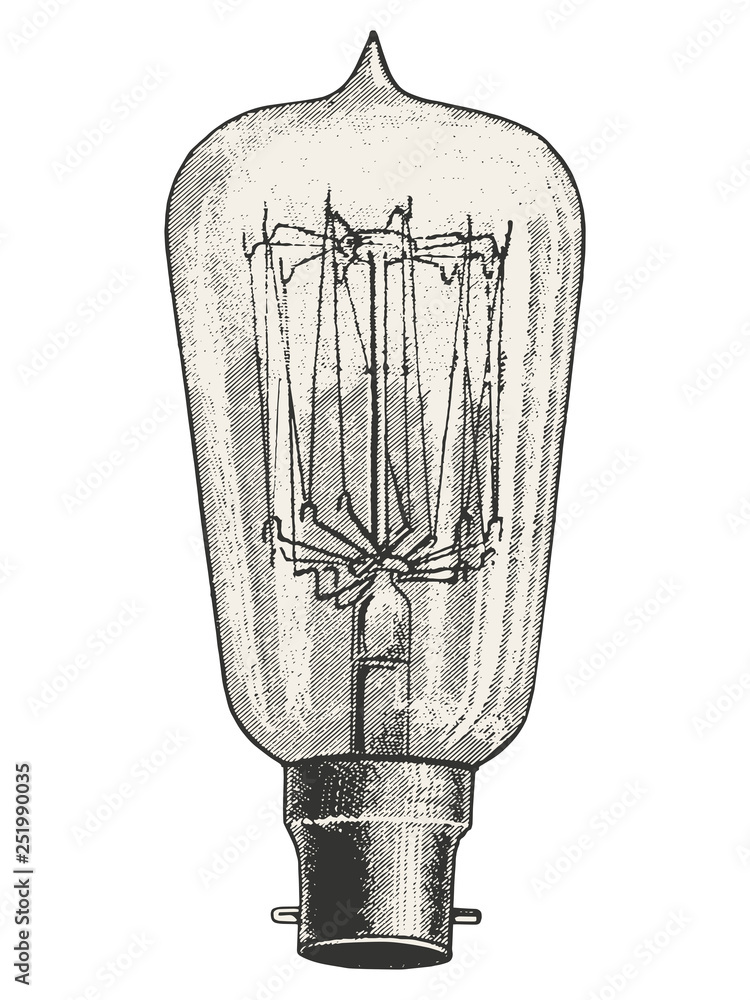 Edison Light Bulb Vector Clipart