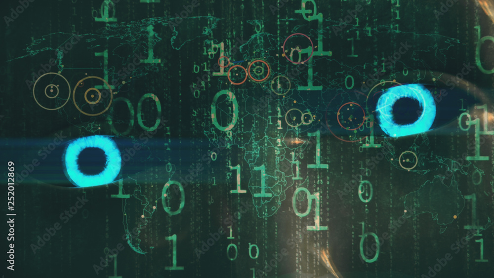 Artificial Intelligence High Tech Digital Hacker War Stock Illustration ...