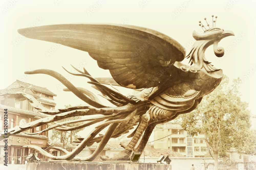 Chinese Phoenix Statue