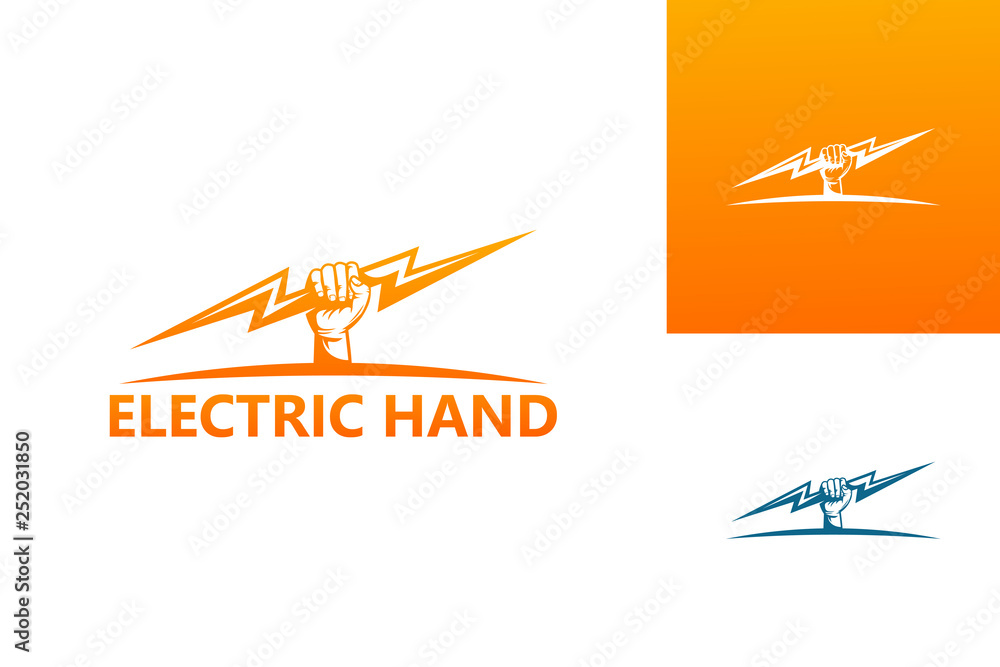 Electric Hand Logo Template Design Vector, Emblem, Design Concept ...