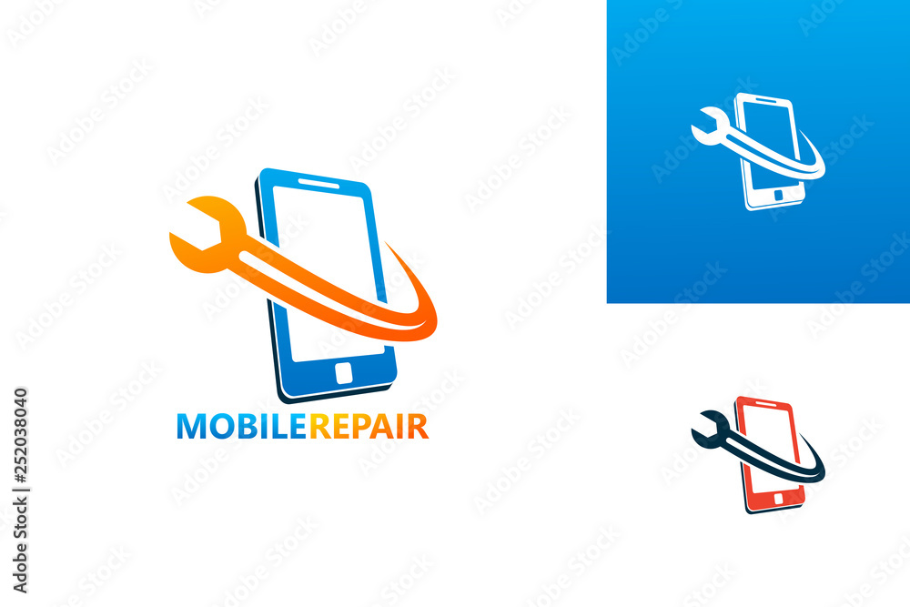 Mobile Repair Logo Template Design Vector, Emblem, Design Concept ...
