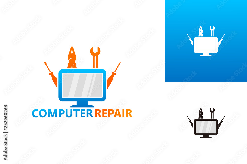 Computer Repair Logo Template Design Vector, Emblem, Design Concept ...