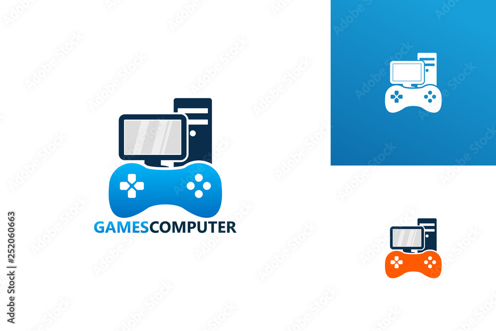 Game Computer Logo Template Design Vector, Emblem, Design Concept ...