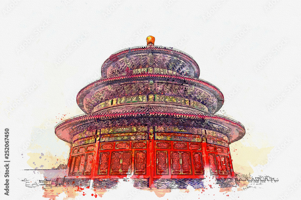 Temple Of Heaven Sketch